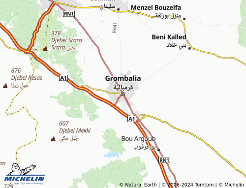 Carte MICHELIN Grombalia - ViaMichelin