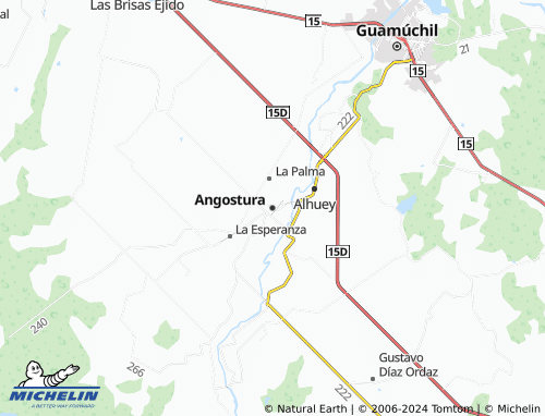 MICHELIN Angostura map - ViaMichelin