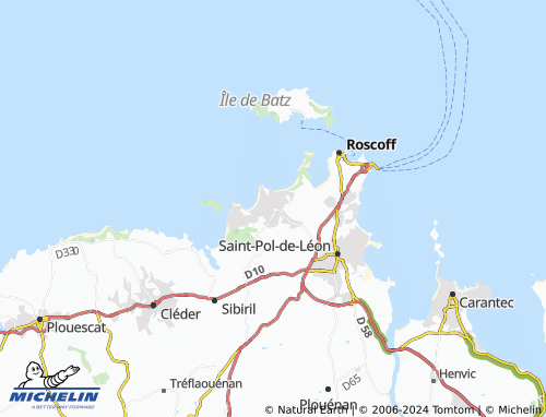 MICHELIN Santec map - ViaMichelin