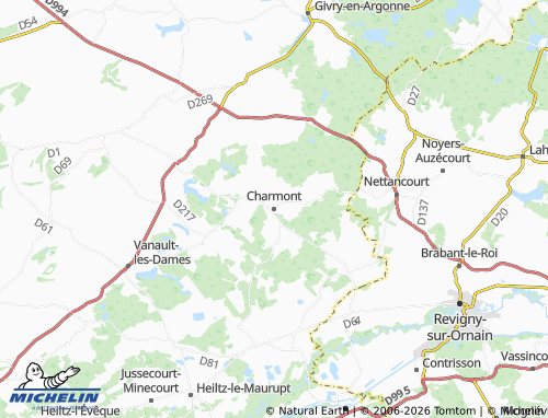 Carte MICHELIN Charmont - ViaMichelin