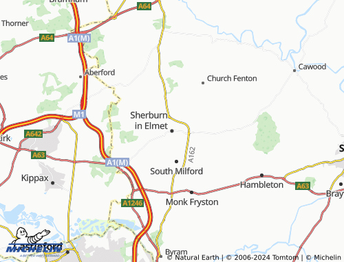 MICHELIN Sherburn in Elmet map - ViaMichelin