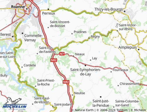 Carte MICHELIN Neaux - ViaMichelin