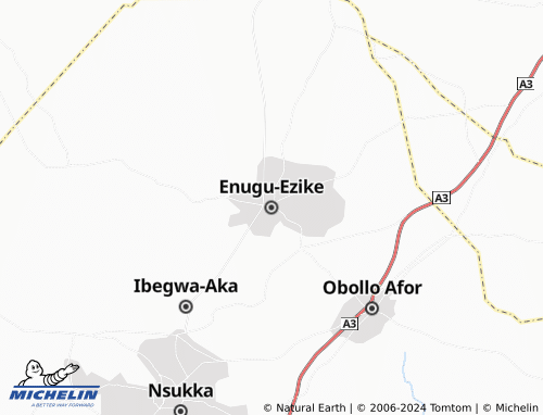 MICHELIN Enugu-Ezike map - ViaMichelin