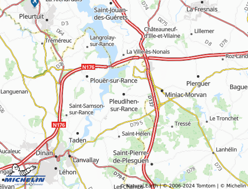 Carte MICHELIN Pleudihen-sur-Rance - ViaMichelin
