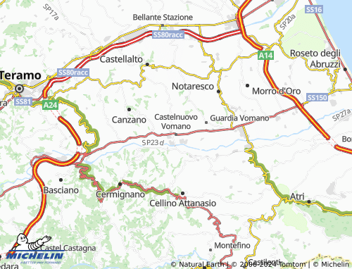 Mappa MICHELIN Castelnuovo Vomano - ViaMichelin