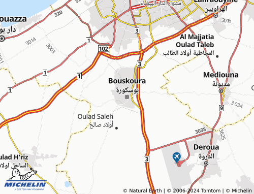 Carte MICHELIN Bouskoura - ViaMichelin