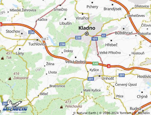 MICHELIN-Landkarte Velká Dobrá - ViaMichelin