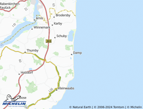 MICHELIN-Landkarte Damp - ViaMichelin