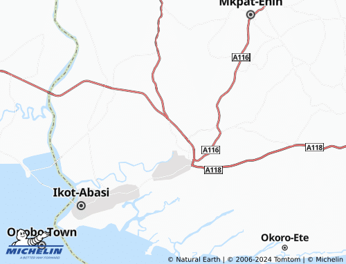 MICHELIN Ikot-Ikara map - ViaMichelin