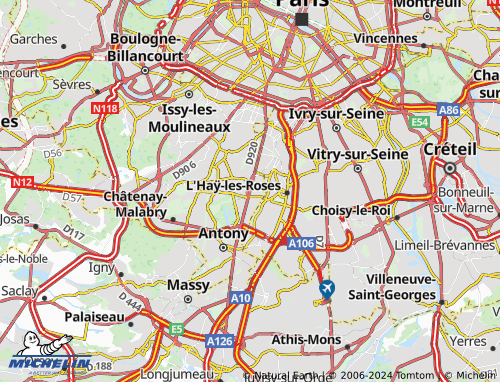 MICHELIN Bourg-la-Reine map - ViaMichelin