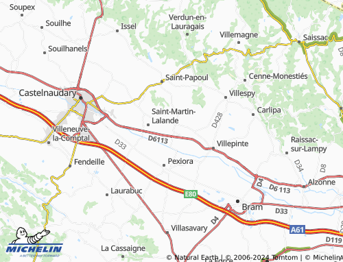 Carte MICHELIN Lasbordes - ViaMichelin