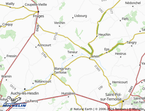 Carte MICHELIN Teneur - ViaMichelin