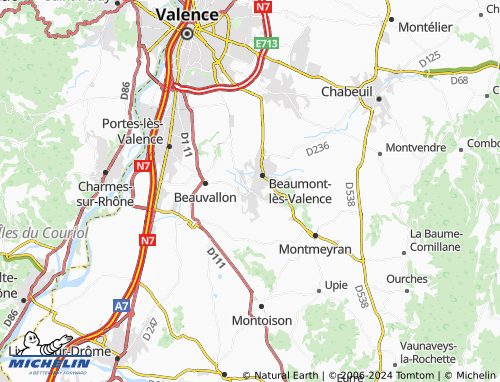Carte MICHELIN Montéléger - ViaMichelin