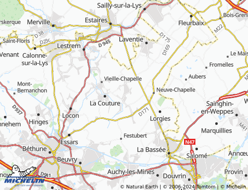 Carte MICHELIN Richebourg - ViaMichelin