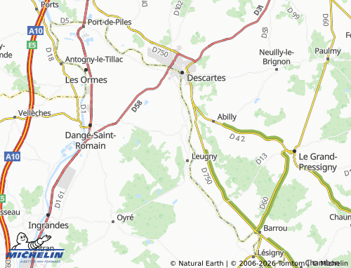 Carte MICHELIN Mazières - ViaMichelin
