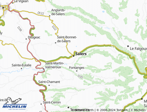 Carte MICHELIN Salers - ViaMichelin