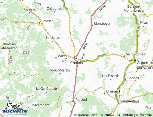 Carte MICHELIN Chalais - ViaMichelin