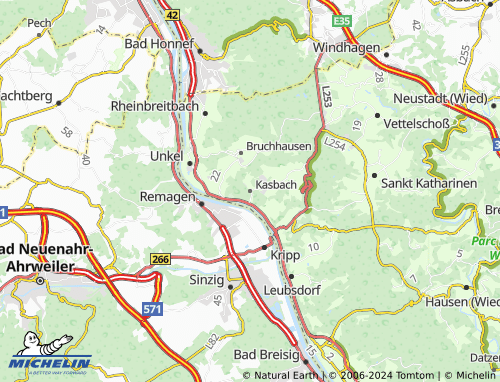 MICHELIN-Landkarte Kasbach-Ohlenberg - ViaMichelin