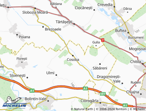 MICHELIN Cosoba map - ViaMichelin