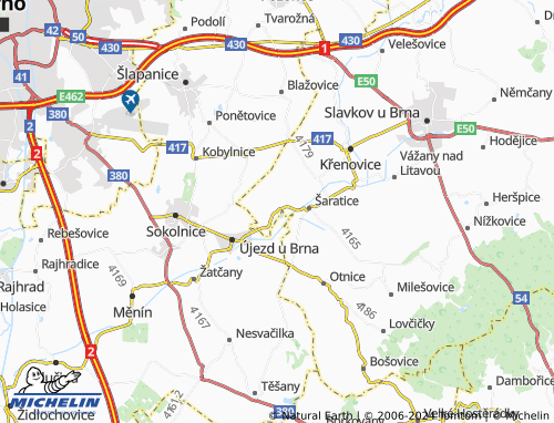 Mapa MICHELIN Hostěrádky-Rešov - ViaMichelin
