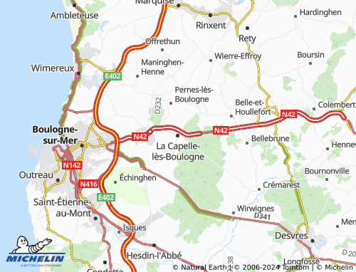 Carte MICHELIN La Capelle-lès-Boulogne - ViaMichelin