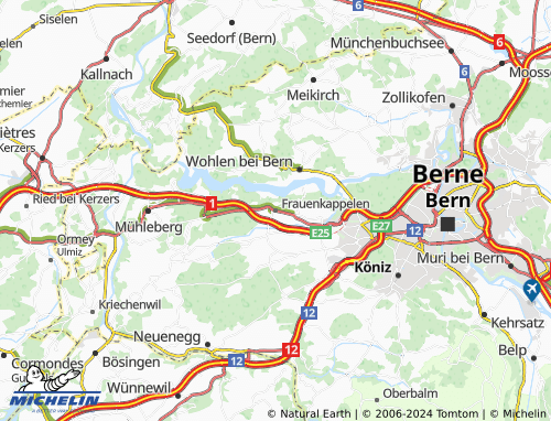 MICHELIN Frauenkappelen map - ViaMichelin
