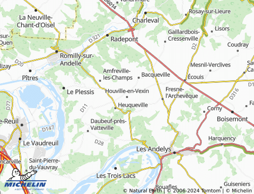 Mapa MICHELIN Houville-en-Vexin - ViaMichelin