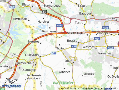 MICHELIN Thulin map - ViaMichelin