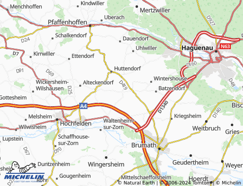 MICHELIN Wittersheim map - ViaMichelin