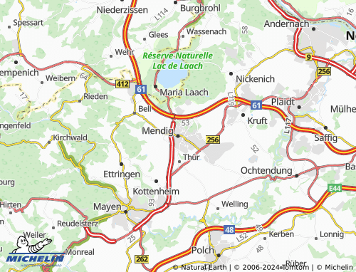 MICHELIN-Landkarte Mendig - ViaMichelin