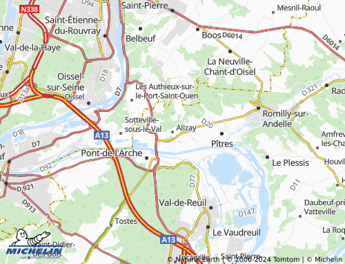 MICHELIN Alizay map - ViaMichelin