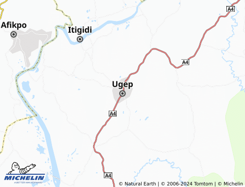 MICHELIN Ugep map - ViaMichelin