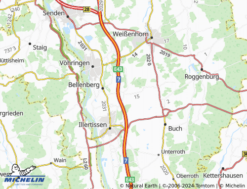 MICHELIN-Landkarte Tiefenbach - ViaMichelin
