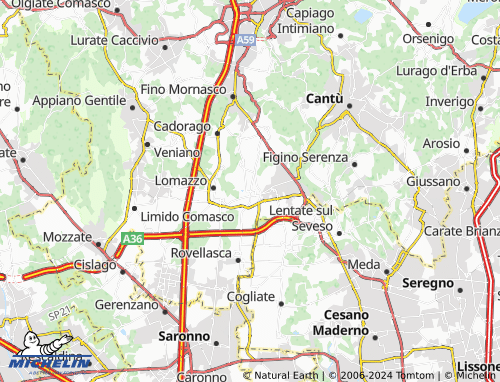 Mappa MICHELIN Bregnano - ViaMichelin