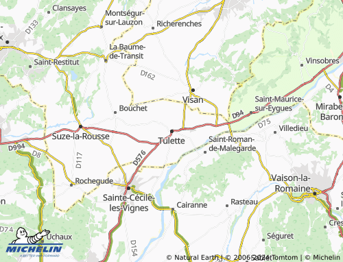 Carte MICHELIN Tulette - ViaMichelin