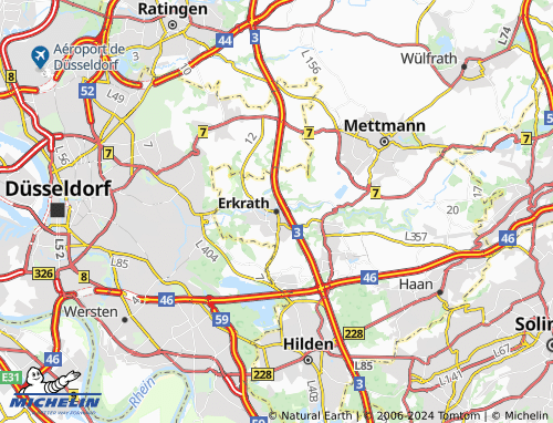 MICHELIN-Landkarte Erkrath - ViaMichelin