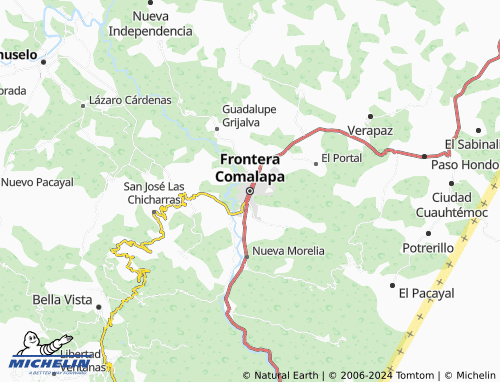 Mapa MICHELIN Frontera Comalapa - ViaMichelin