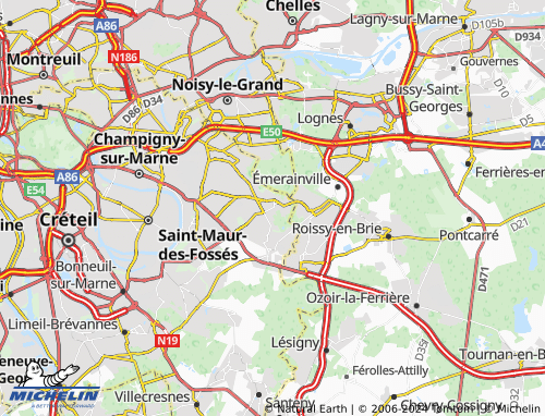 Carte MICHELIN Le Plessis-Trévise - ViaMichelin