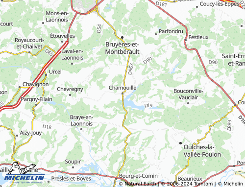 Carte MICHELIN Chamouille - ViaMichelin