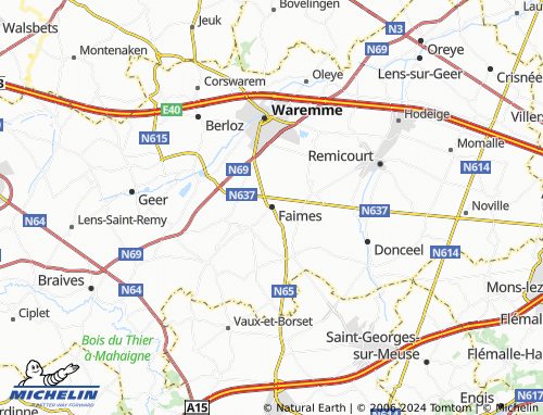 Carte MICHELIN Faimes - ViaMichelin