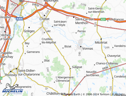 Carte MICHELIN Biziat - ViaMichelin