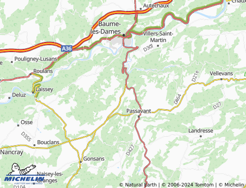 MICHELIN Adam-lès-Passavant map - ViaMichelin