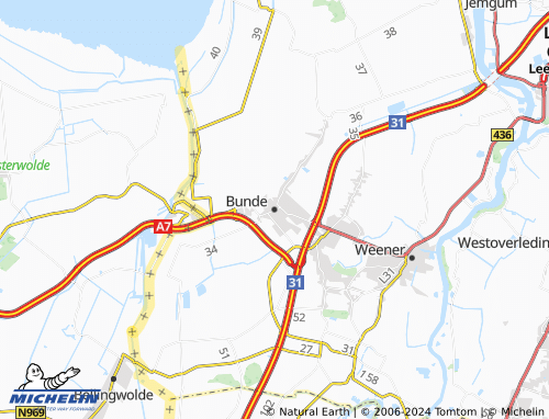 Kaart MICHELIN Bunde - ViaMichelin