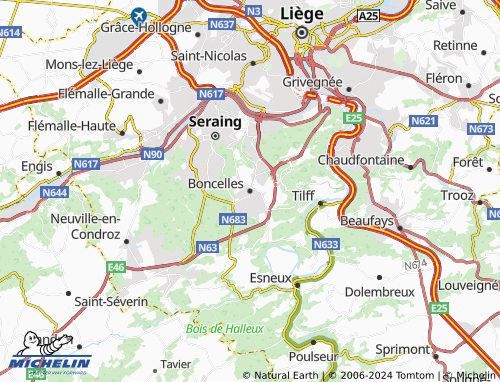 MICHELIN Boncelles map - ViaMichelin